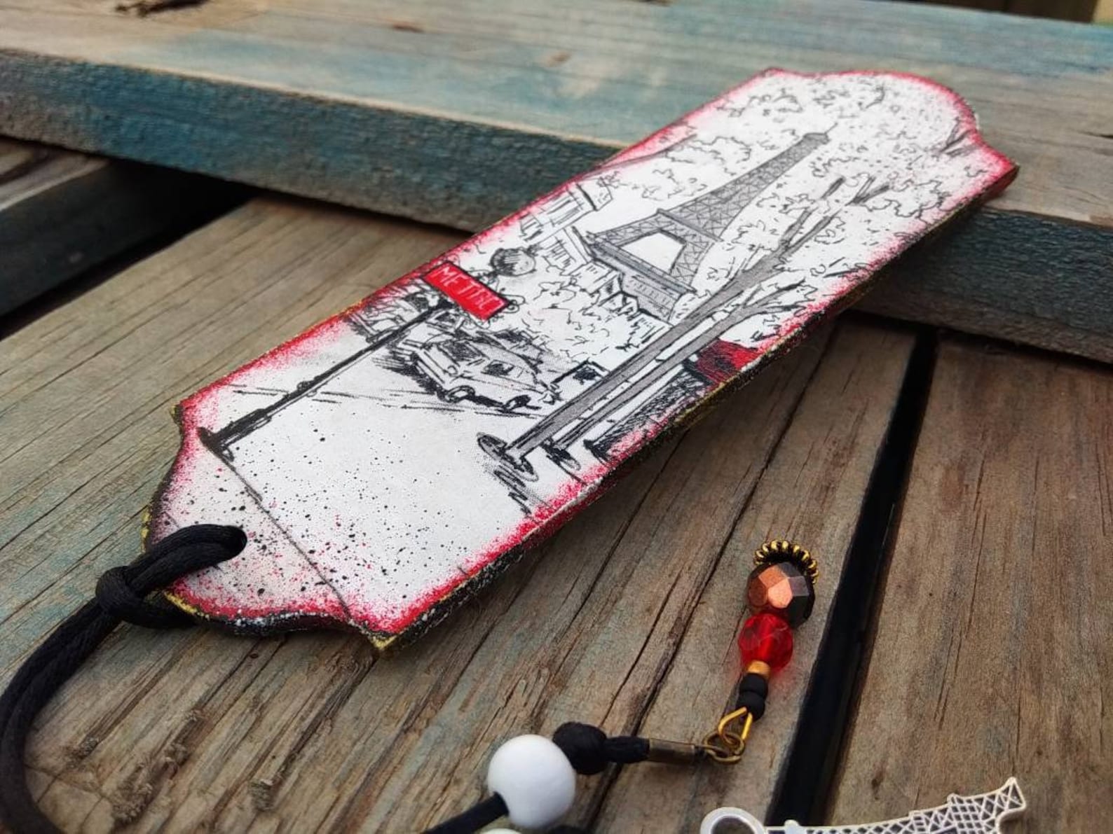 Wooden Eiffel Tower Paris Bookmark Coffee in Paris Paris - Etsy