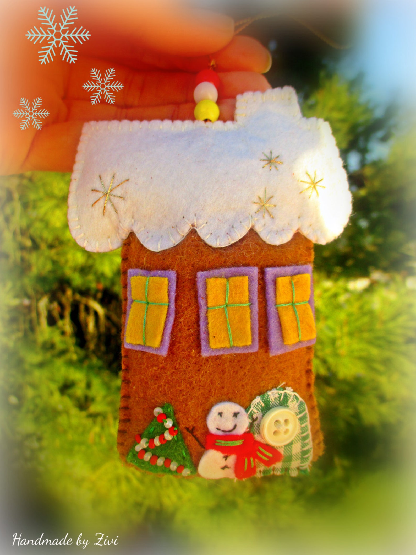 Gingerbread House Christmas Tree Decoration Tree Hanging Decor | Etsy