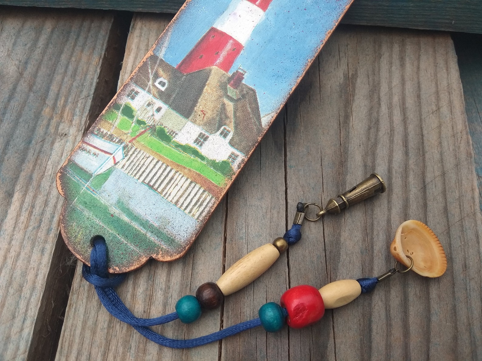 Wooden Sea Lighthouse Bookmark Sailor Nautical Style - Etsy