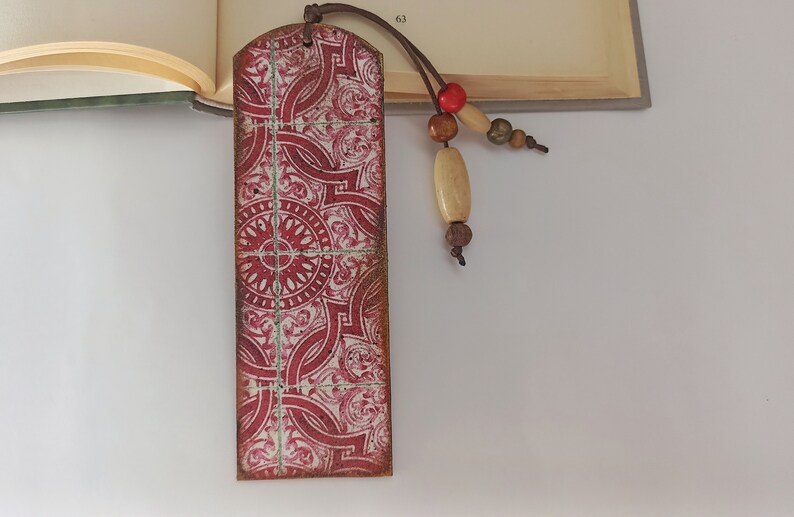 Mosaico Tile Azulejo Bookmark, Wood Bookmark, Spanish Portuguese Tile ...