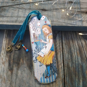 Alice in Wonderland Bookmark, Wood Literary Bookmark, Mad Tea Party ...