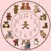 Teddy Bear Themed Cross Stitch Clock Chart / Pattern - Etsy