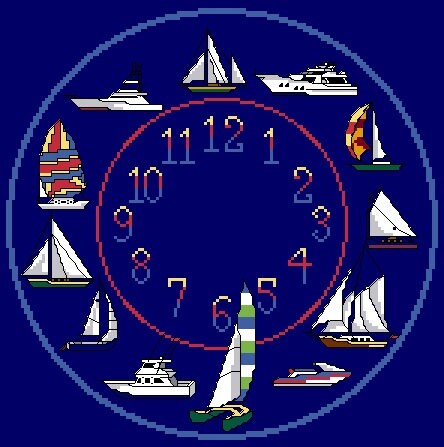 Boats / Sailing Themed Cross Stitch Clock Chart / Pattern - Etsy UK