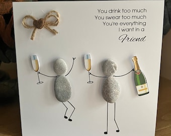 Personalised Pebble Art Wedding Card - Etsy