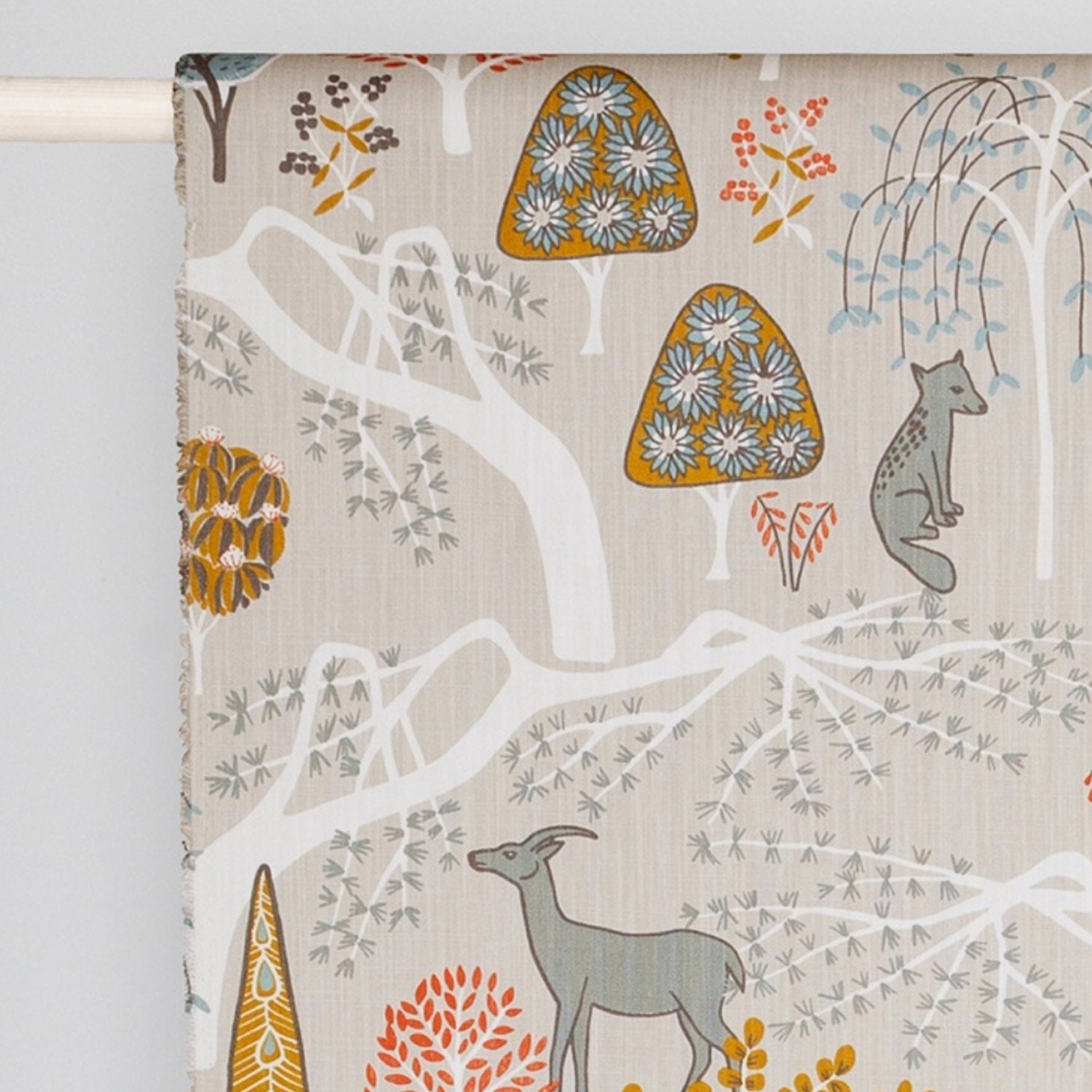 Swedish Scandinavian Forest Print Fabric Spira Sagoskog - Etsy UK