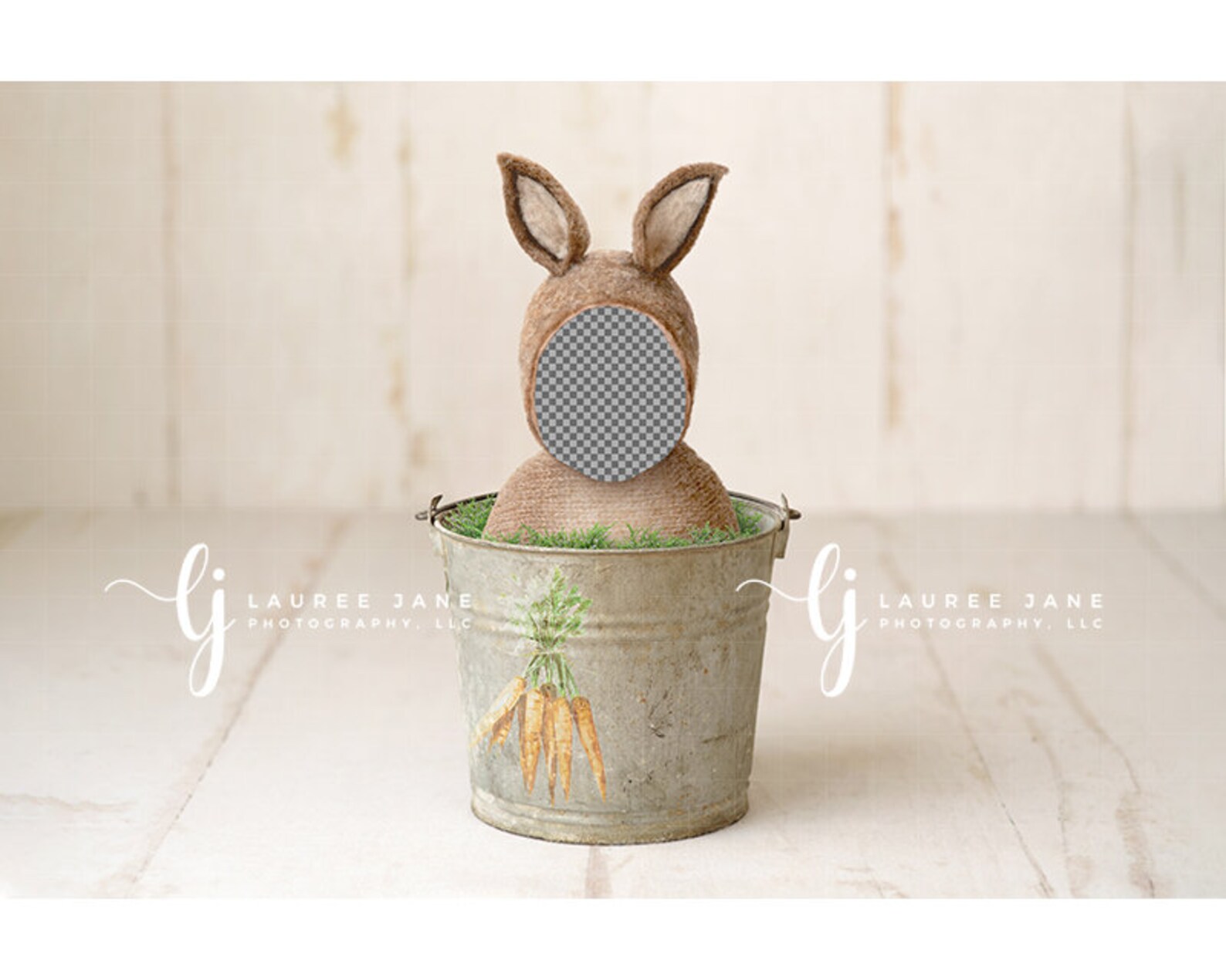 Newborn Digital Backdrop Bunny Rabbit Bucket Easter - Etsy