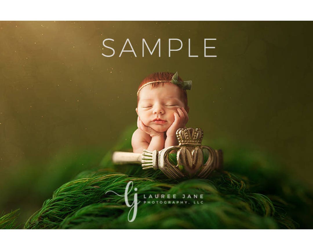 St. Patrick's Day Newborn Digital Backdrop Irish Shamrock Ireland ...