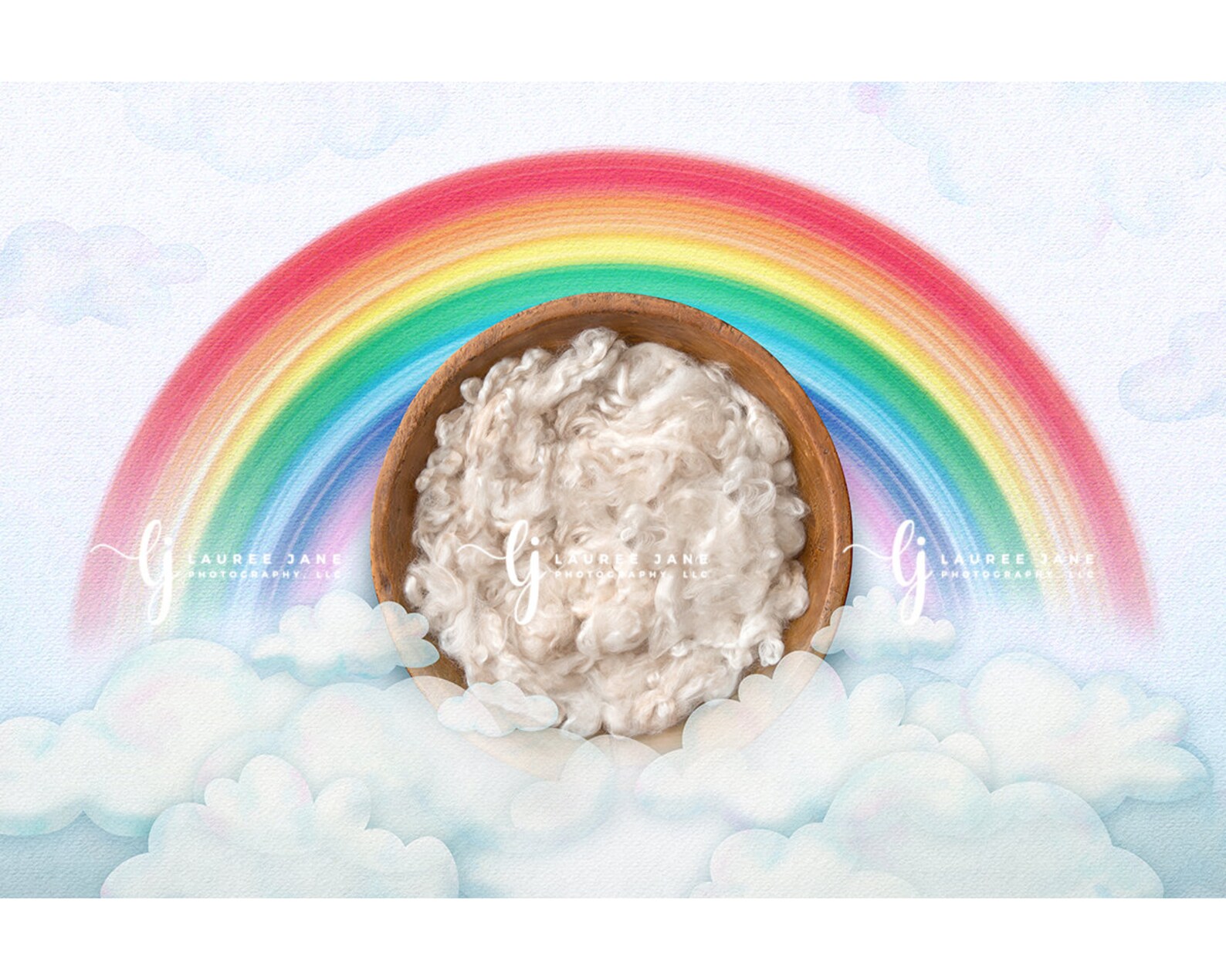 Rainbow Baby Newborn Digital Backdrop Background Heaven Angel Loss ...