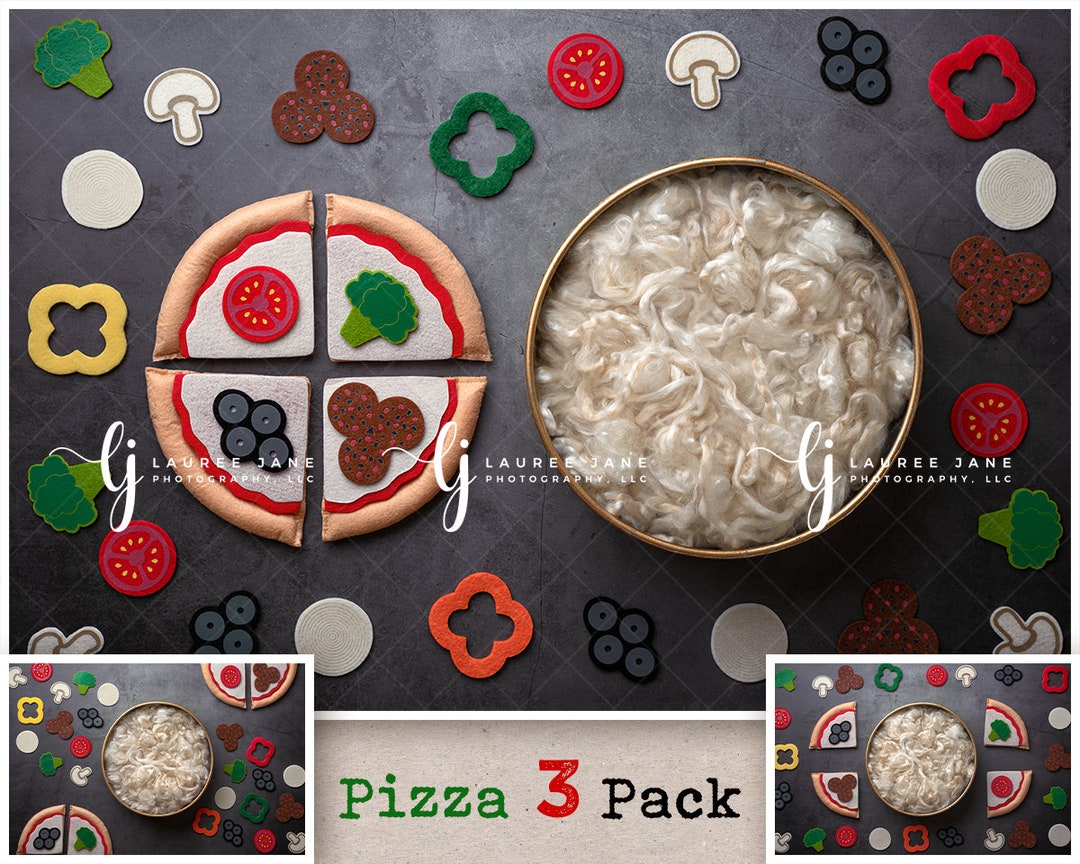 3 PACK Pizza Newborn Digital Backdrop Pizzaria Italy Italian Chef Food ...