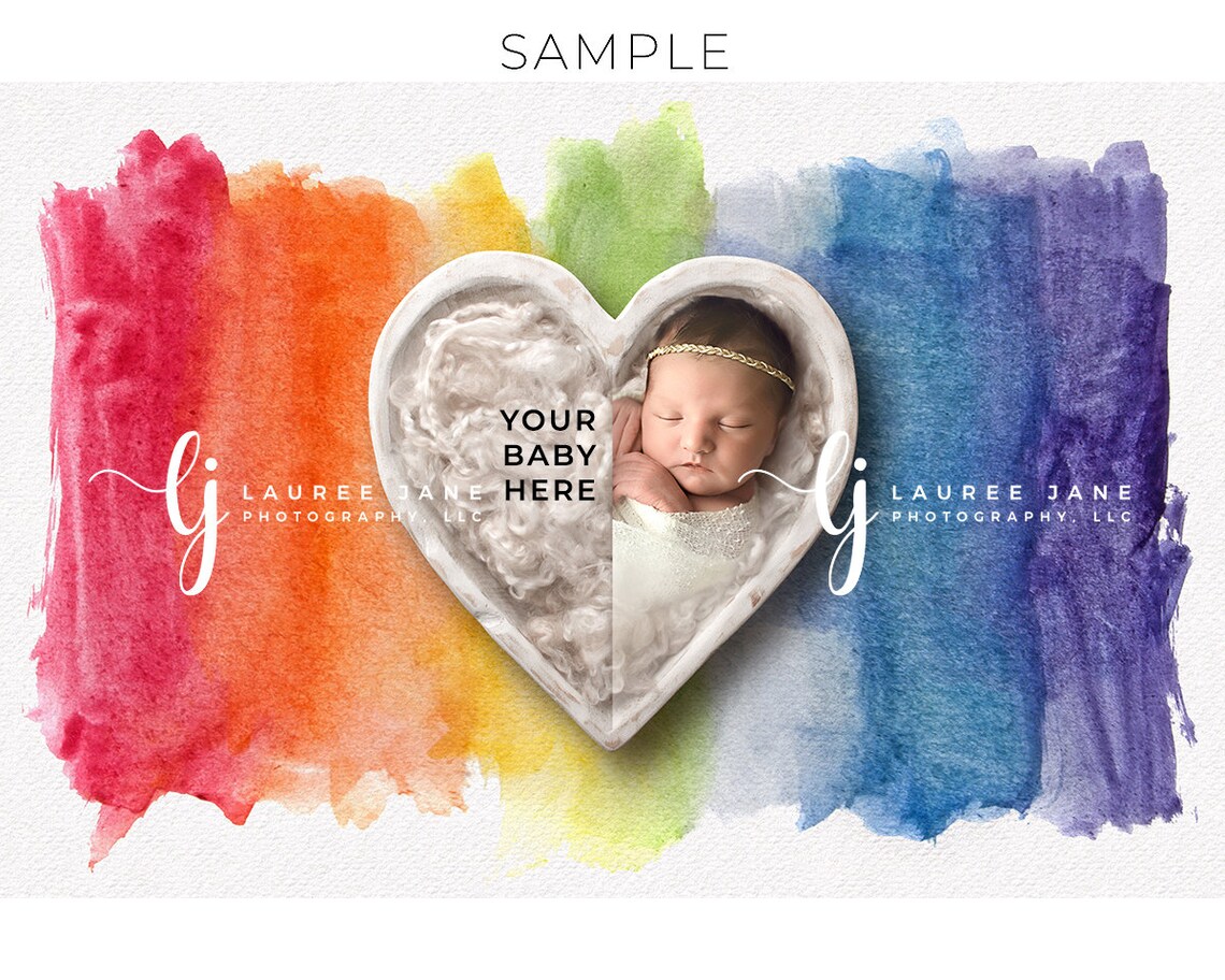 Rainbow Baby Newborn Digital Backdrop Background Heaven Angel - Etsy