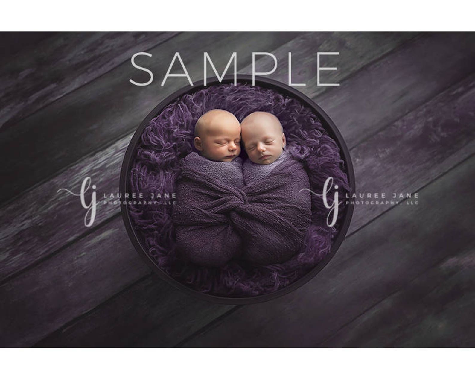 Newborn Digital Backdrop Twins Purple Wrapped Transparent - Etsy