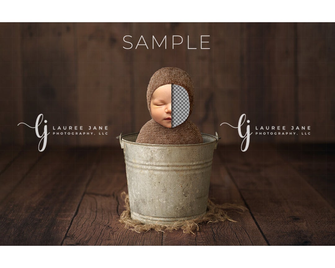 Newborn Digital Backdrop, Bucket, Wrapped, Unique, Transparent, Png ...