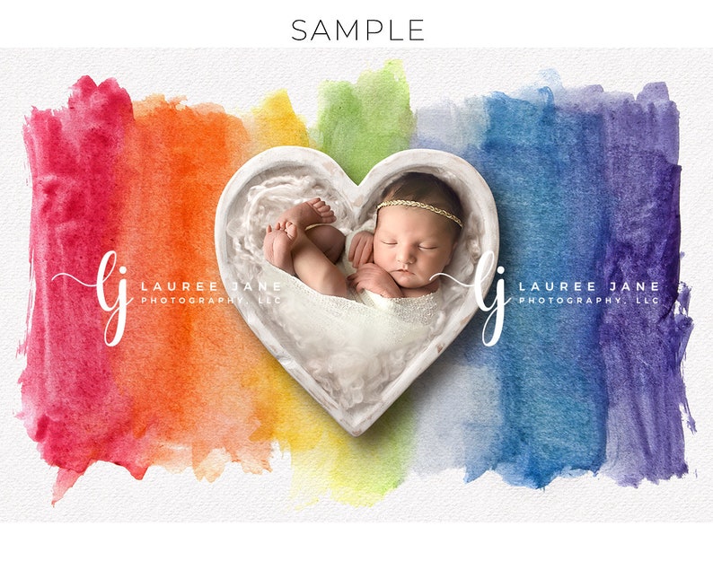 Rainbow Baby Newborn Digital Backdrop Background Heaven Angel - Etsy