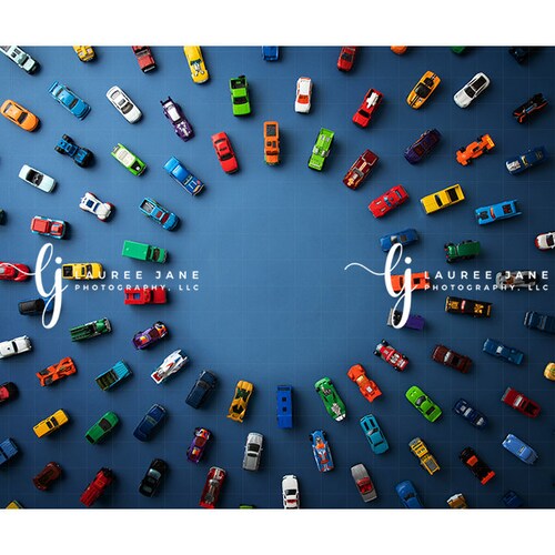 Newborn Digital Backdrop Car Truck Blue Hot Wheels Matchbox - Etsy