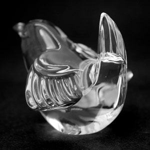 Vintage Signed Steuben Crystal Glass Small Wren Bird Figurine ...