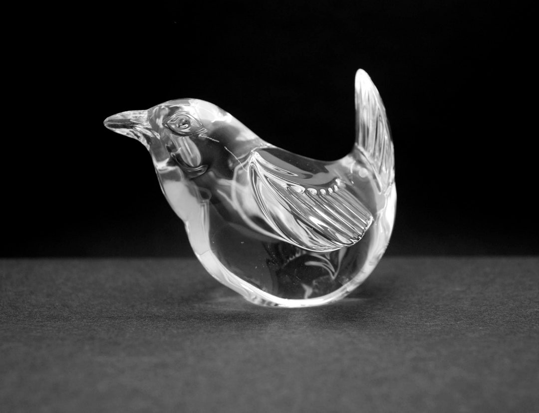 Vintage Signed Steuben Crystal Glass Small Wren Bird Figurine ...