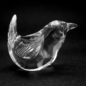Vintage Signed Steuben Crystal Glass Small Wren Bird Figurine ...