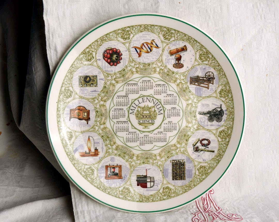 Wedgwood Calendar Plate 2001 Millennium the Sciences Collectible Plate ...