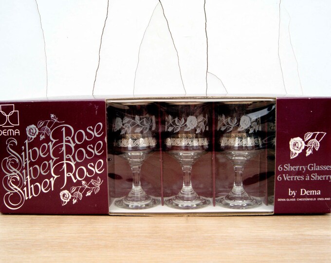 Vintage Boxed Dema Glass Chesterfield England 'silver Rose' Pattern ...