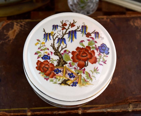 Vintage Sadler England Indian Tree Pattern Lidded Rou… - Gem