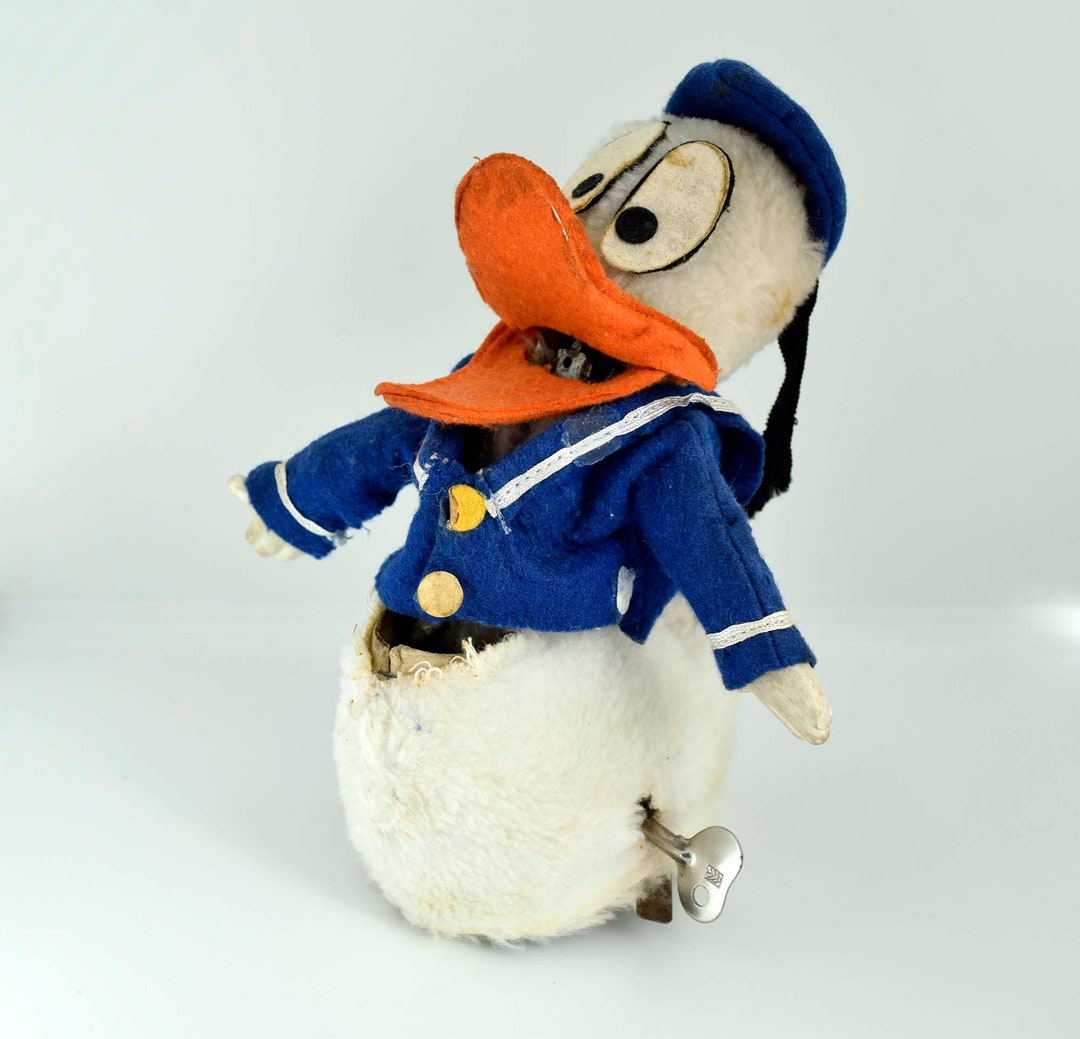 Vintage Max Carl Prod Walt Disney Clockwork Donald Duck Plush Made in ...