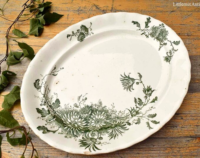 Antique K&co B keeling and Co Late Mayers Green Color Transferware ...