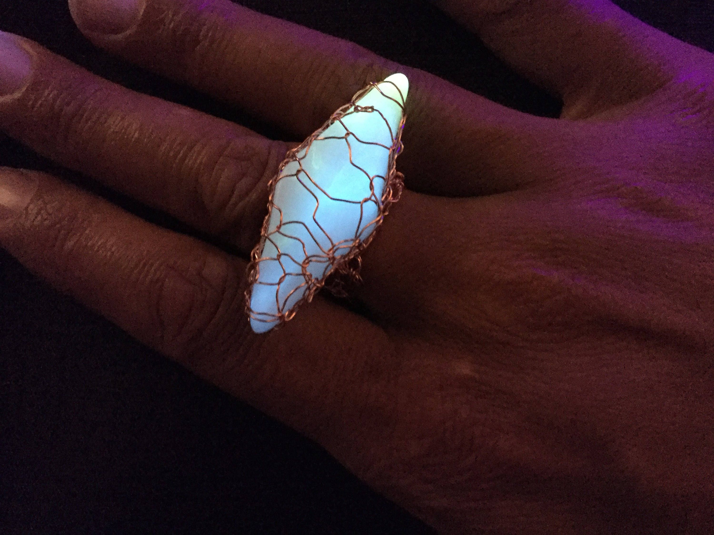 Glow in the Dark Diamond Ring Flexible Ring Glowing - Etsy