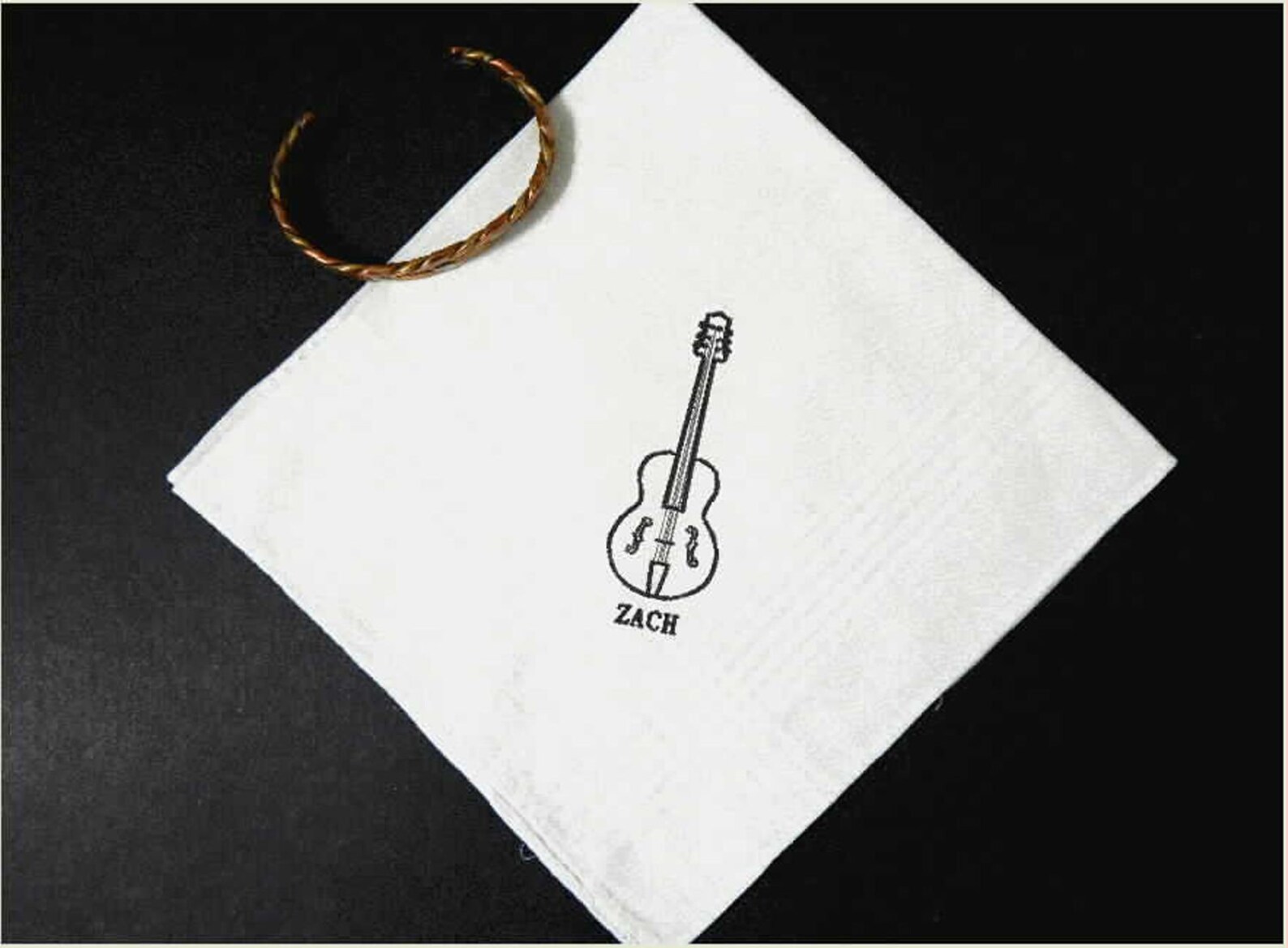 Men's Handkerchief Personalized Embroidered Gift for Band - Etsy
