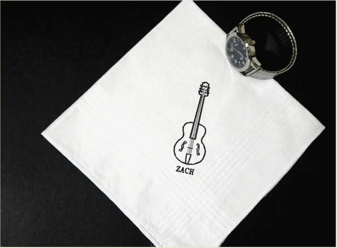 Men's Handkerchief Personalized Embroidered Gift for Band - Etsy