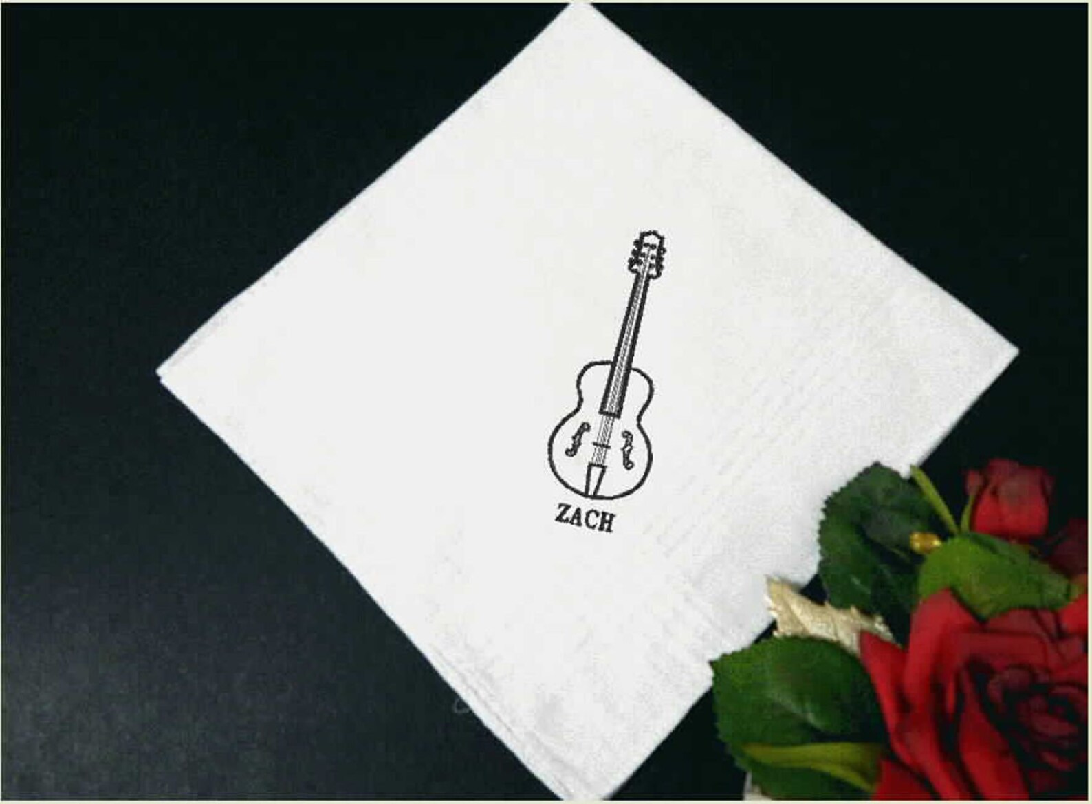 Men's Handkerchief Personalized Embroidered Gift for Band - Etsy