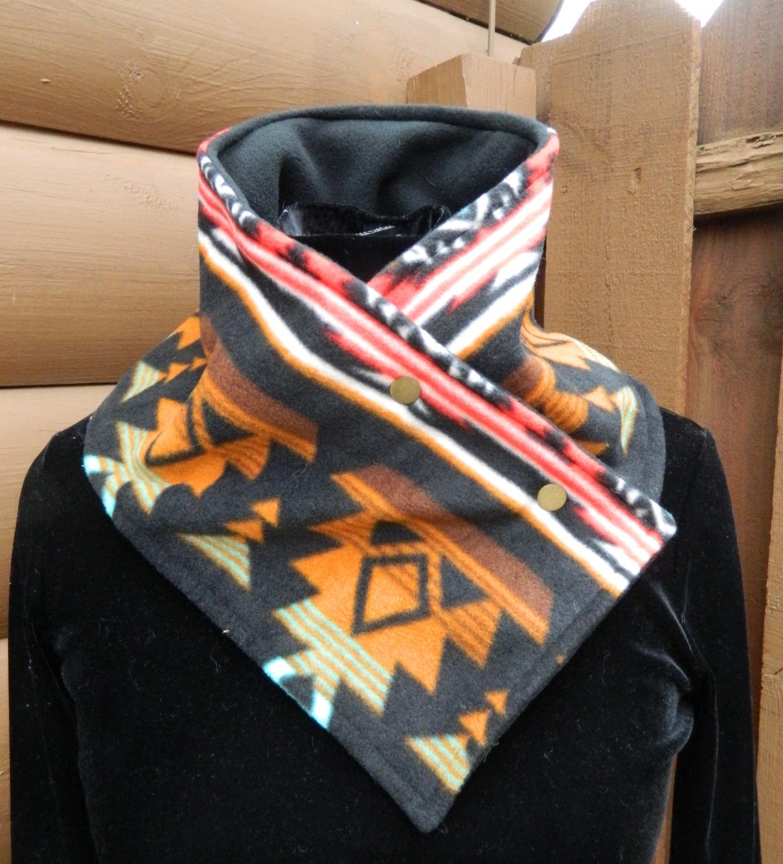 Aztec Fleece Neck Warmer: Western Cowboy Cowl - Etsy