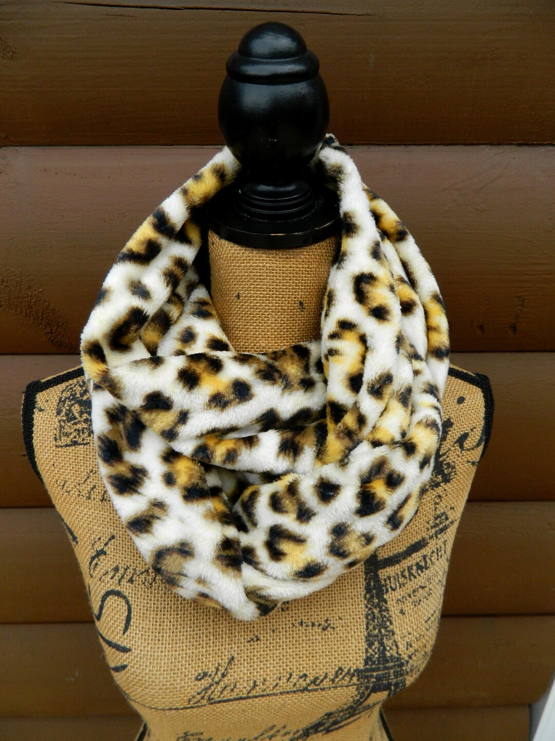 Faux Fur Leopard Print Infinity Scarf: Unisex Warm Scarf - Etsy
