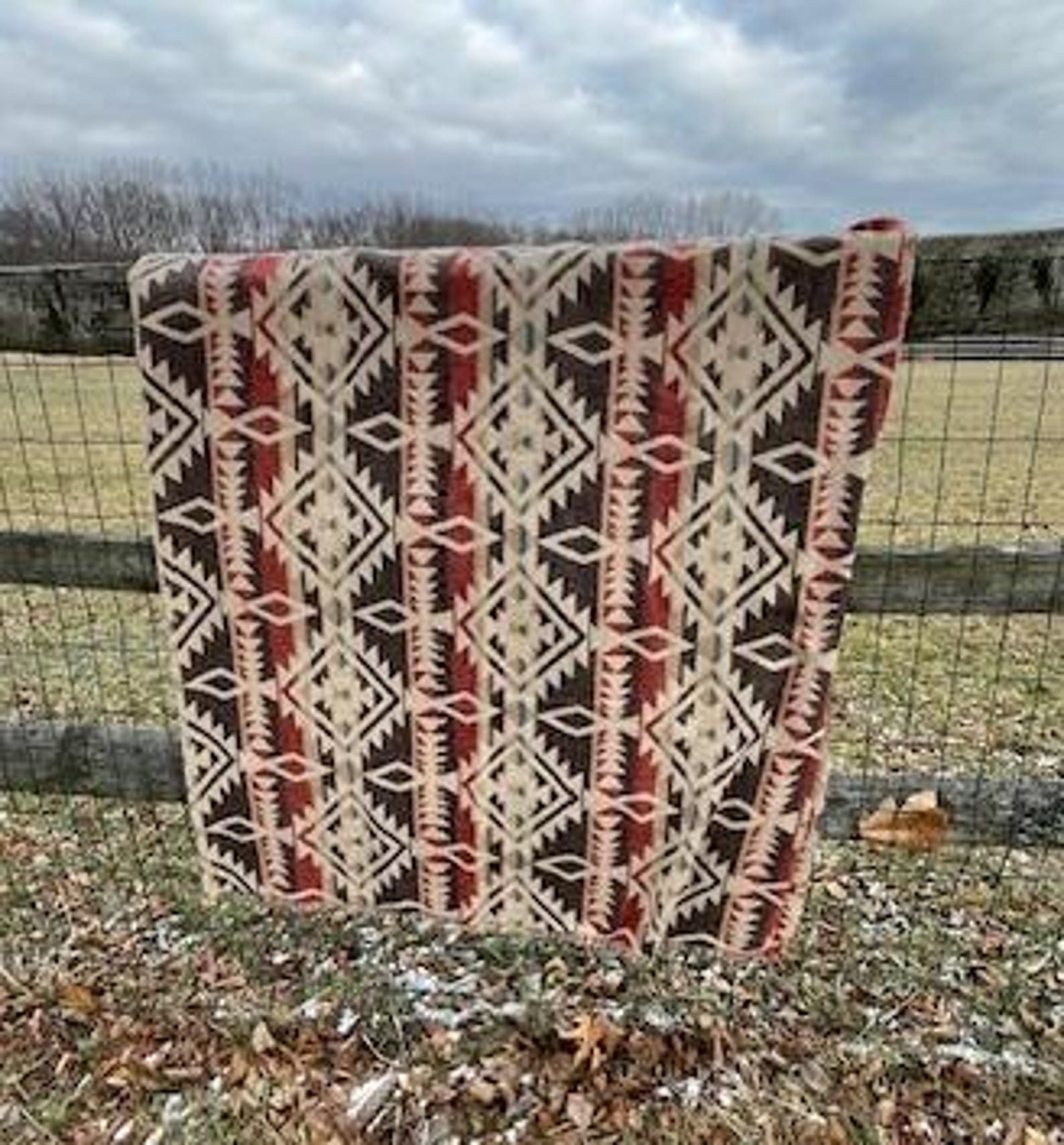 Southwestern Wool Medium Weight Fabric Jacquard Aztec Western Fabric - Etsy