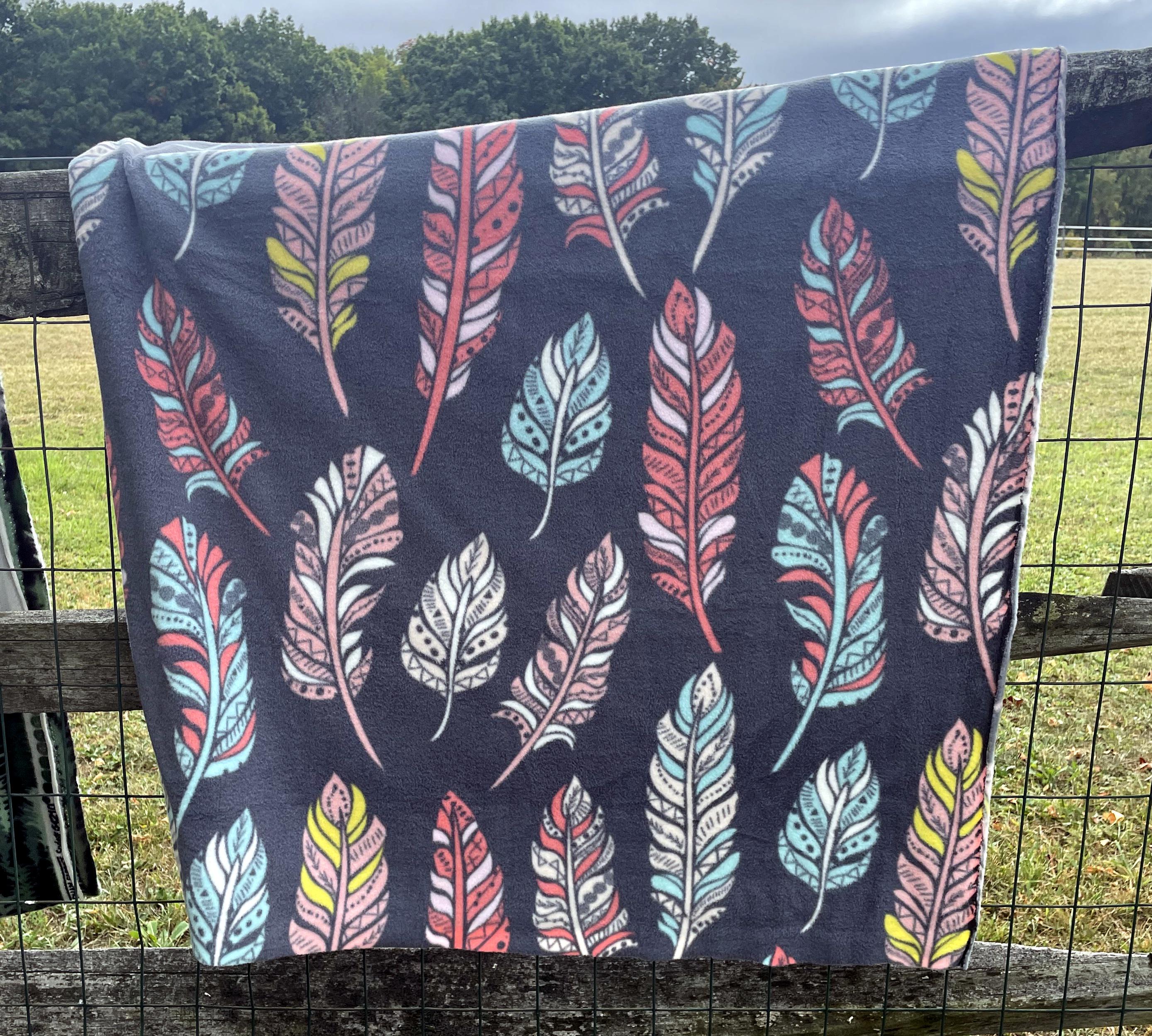 Feather Design Anti-pill Fleece Fabric - 60" Wide - Etsy