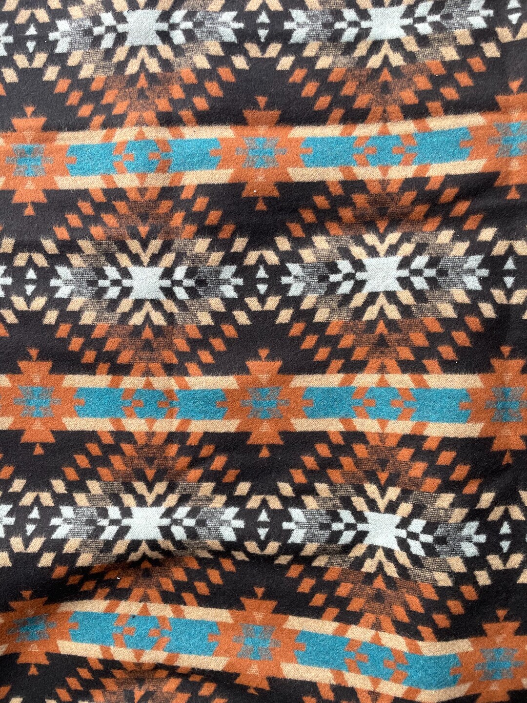 Southwestern Wool Medium Weight Fabric Jacquard Aztec Western Fabric ...