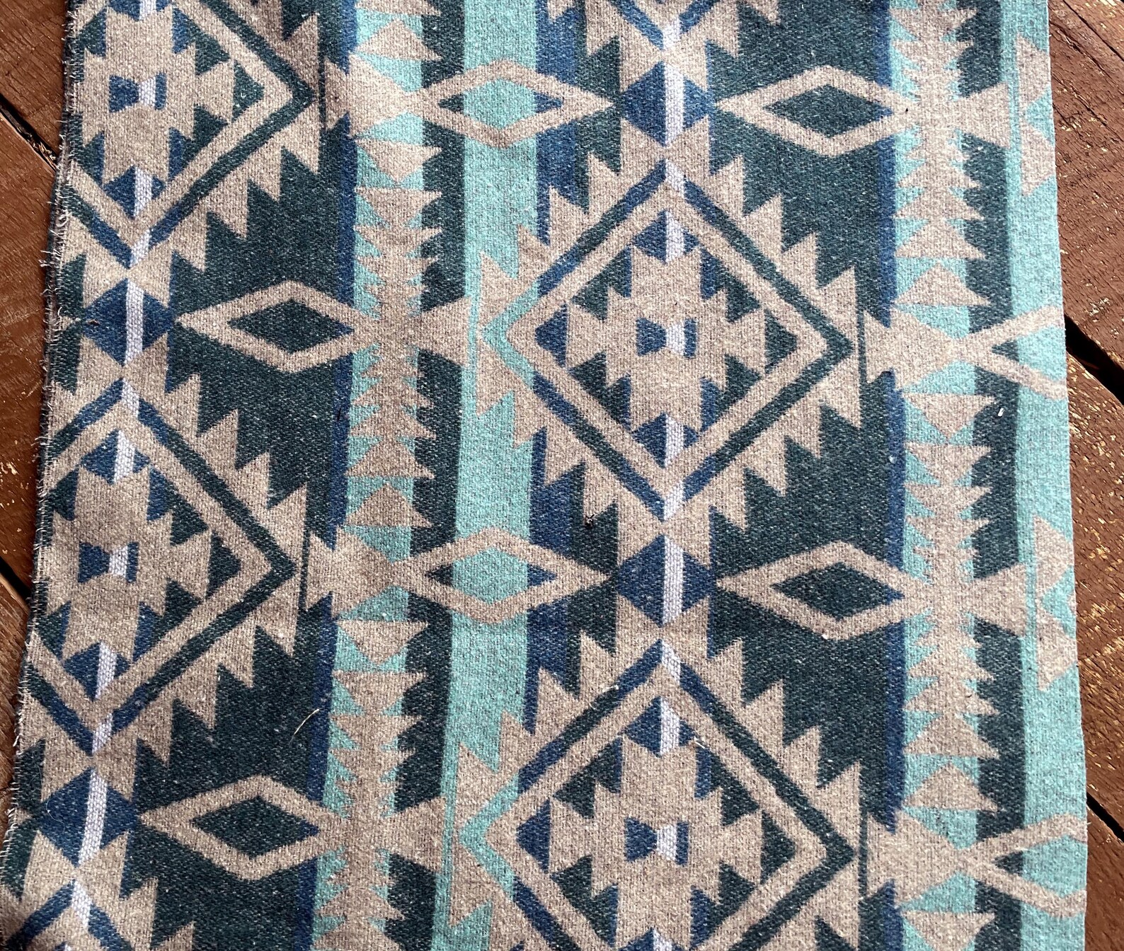 Southwestern Wool Medium Weight Fabric Jacquard Aztec Western Fabric ...