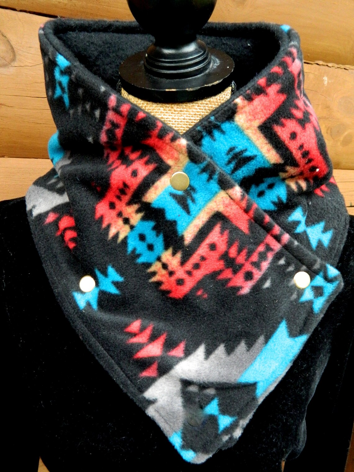 Aztec Design Fleece Neck Wrap Reindeer Cowl Fleece Cowl - Etsy