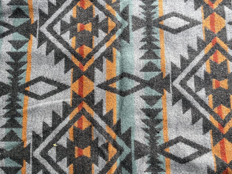 Southwestern Wool Medium Weight Fabric Jacquard Aztec Western Fabric ...