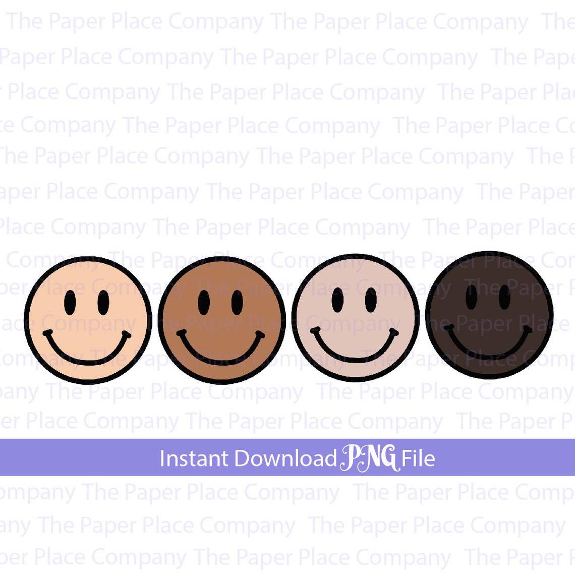 Smiley Face PNG Smiley Face Skin Tones Digital Download - Etsy