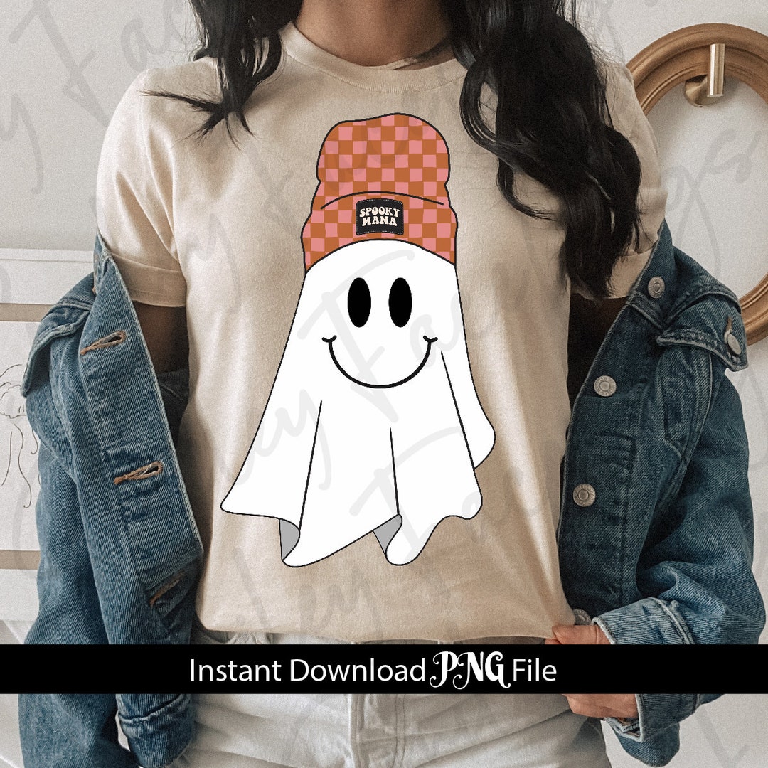 Spooky Mama Png, Ghost With Beanie Png, Halloween Png, Mama Beanie PNG ...