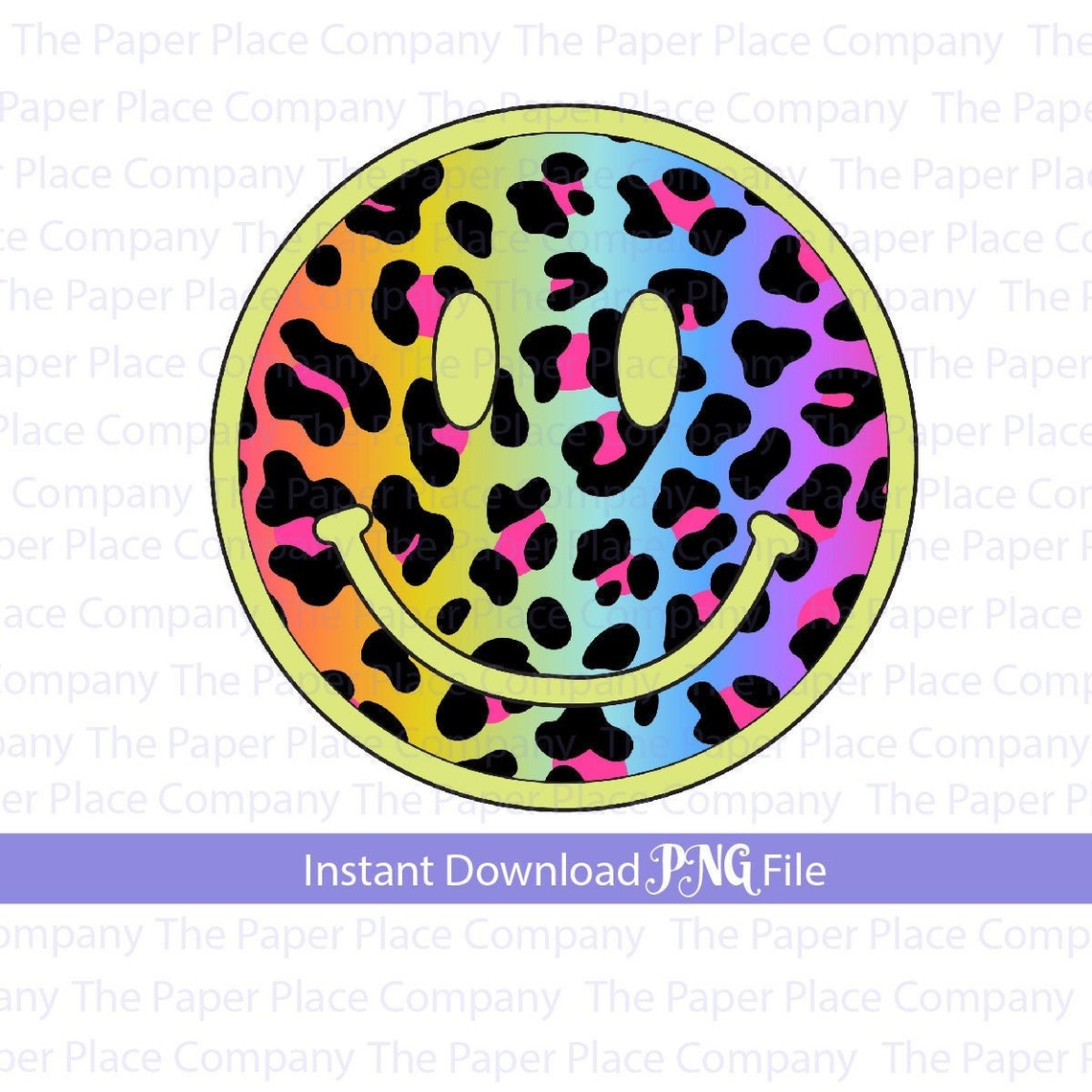 Leopard Smile Smiley Face Digital Download PNG - Etsy