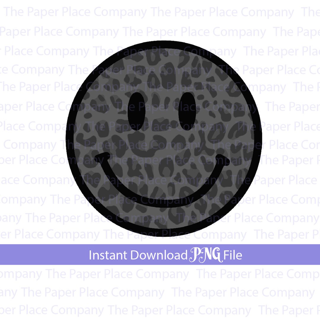 Smiley Face PNG, Leopard, Leopard Smiley Face, PNG, Digital Download - Etsy
