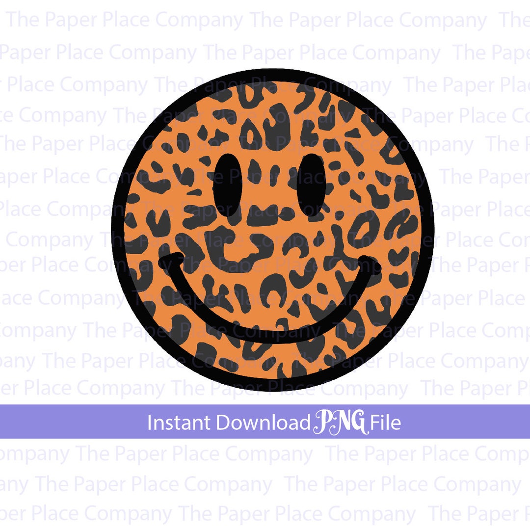 Smiley Face PNG, Leopard, Leopard Smiley Face, PNG, Digital Download - Etsy