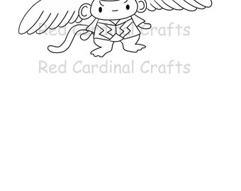 Flying monkey art | Etsy