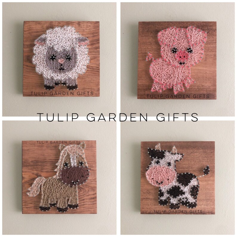 Farm Animal String Art Baby Farm Animals Farm Nursery Decor | Etsy