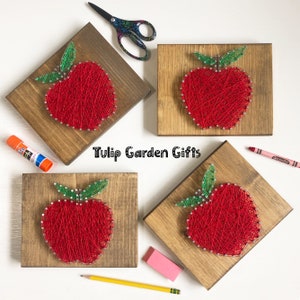 Apple String Art Mini, Teacher Appreciation Gift, Teacher String Art ...