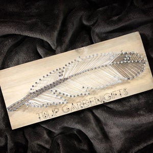 Feather String Art, String Art Feather, Feather Art, Feather Sign, Raven Feather, Criw Feather ...