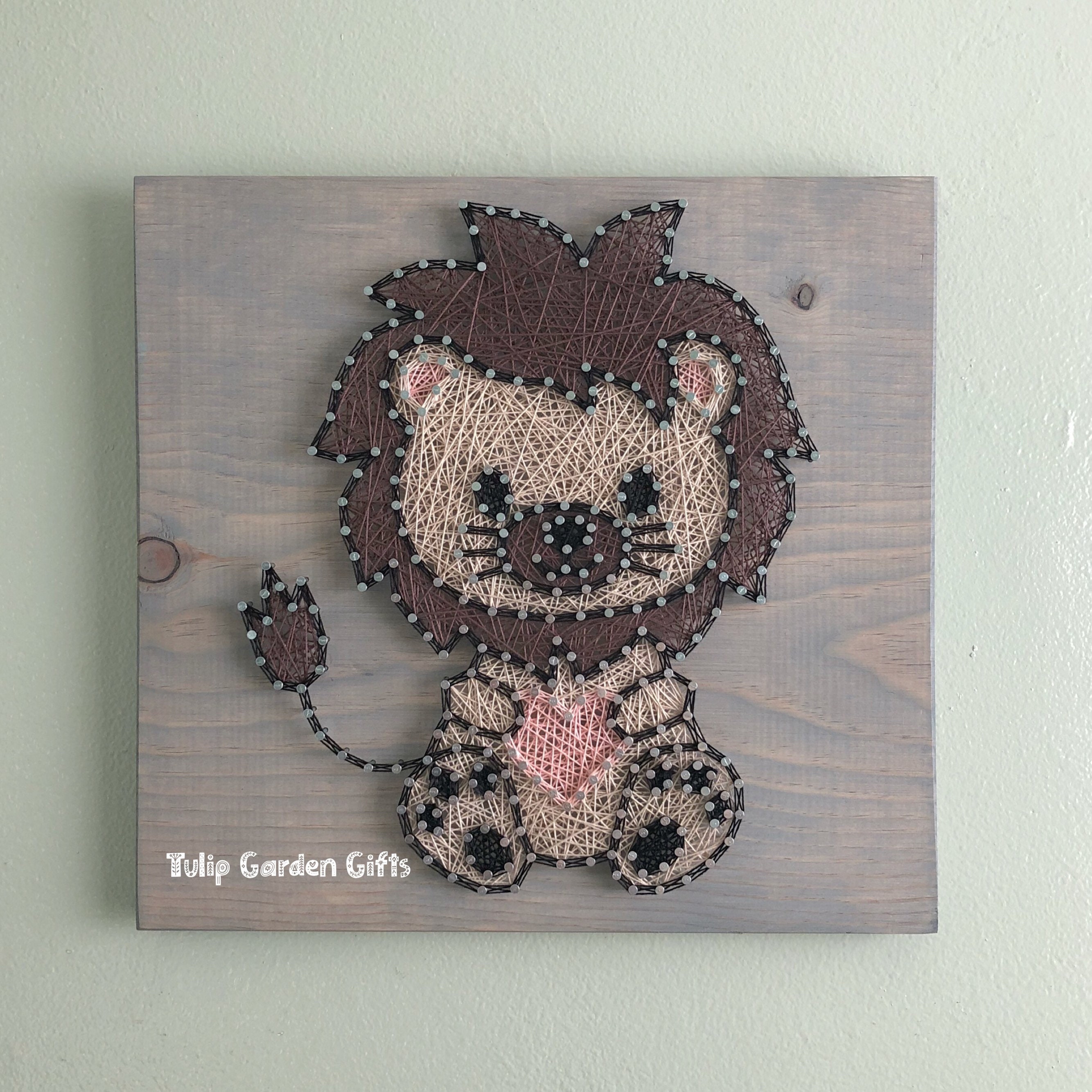 Baby Lion String Art Safari Animal Nursery Safari Nursery | Etsy