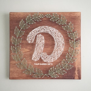 Laurel Wreath Monogram String Art String Art Letter String - Etsy