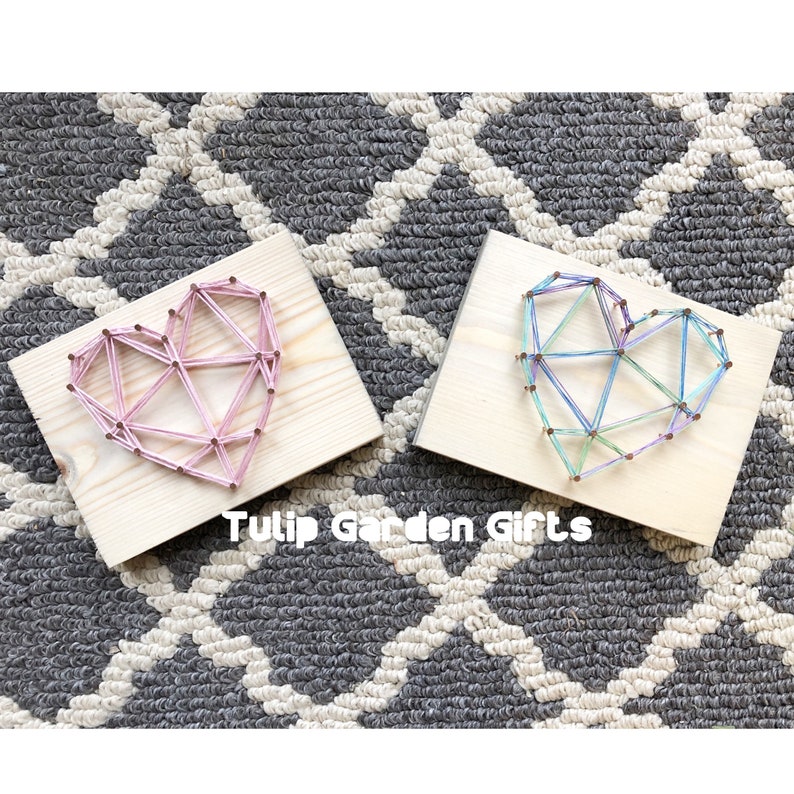 Geometric Heart String Art Mini Geo Heart String Art Mermaid - Etsy
